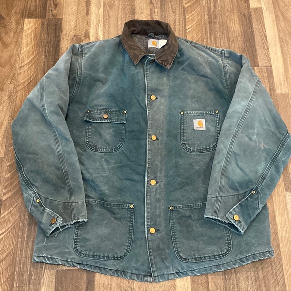 Carhartt | Jackets & Coats | 9s Carhartt Green Chore Jacket Cb4043 ...